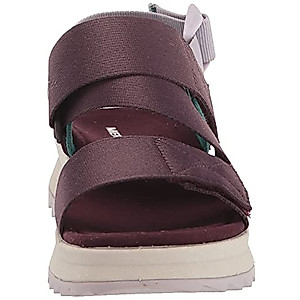 Merrell Women's Alpine Cush Backstrap Wedge Sandal, Burgundy, 7