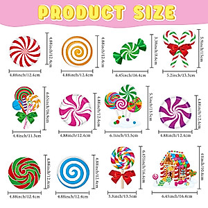 Namalu 54 Pcs Candy Hanging Swirls Decorations Candy Themed Party Decorations Candy Cane Hanging Ceiling Swirl Colorful Lollipop Swirl Ornaments for Baby Shower Birthday Party Supplies Home Decor