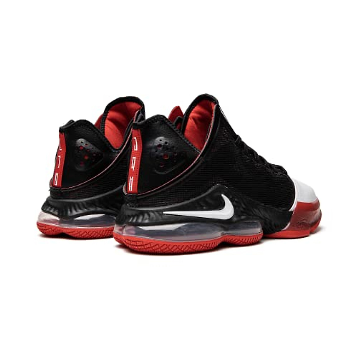 Nike mens Lebron 19 Low Basketball Shoes, Black/University Red/White, 9.5