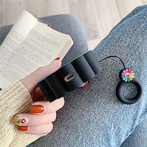 Joyleop(Sun Flower) Compatible with Airpods 1/ 2 Case Cover, 3D Cute Cartoon Plant Funny Fun Cool Kawaii Fashion,Silicone Airpod Character Skin Keychain Ring, for Girls Boys Teens Kids Air pods 1& 2