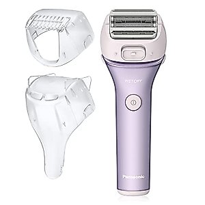 Panasonic Close Curves Electric Shaver for Women, Cordless 4-Blade Shaver, Bikini Attachment, Pop-Up Trimmer, Wet Dry Operation - ES-WL80-V (Purple)