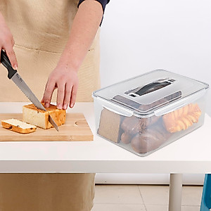 Bblina 4-Pack 14.5 L Food Sealed Storage Container, Plastic Boxes with Airtight Lid