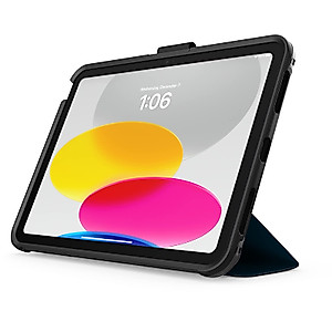 OtterBox Symmetry Folio Series case for iPad 10th Gen (ONLY) - Coastal Evening (Clear/Black/Blue), Ultra-Sleek Design, Multiple Viewing Positions, Magnetic Sleep/Wake Cover