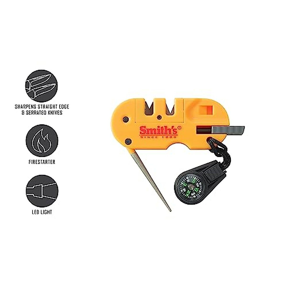 Smith's - S-50364 50364 Pocket Pal X2 Sharpener & Outdoors Tool Yellow