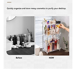 Fullplus Countertop Organizer Bathroom Multi-Functional Acrylic Vanity Tray Corner Shelf for Makeup Cosmetic