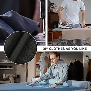 Iron-On Non-Woven, 11.4 inch x 33 yd Polyester Non-Woven Interfacing Single-Sided Interfacing Lightweight 0.07lb Iron-On Interface Dark Clothing Non-Woven for Sewing Quilting Crafting