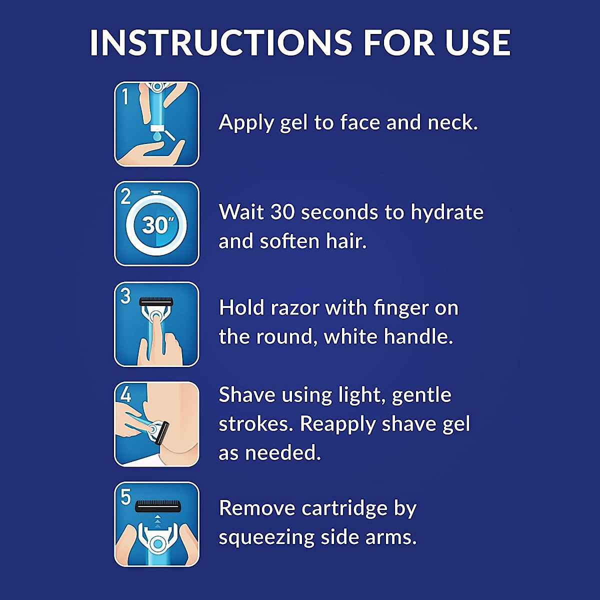 Gillette TREO Razor - Disposable Razors With Built-in Shave Gel, Great for Caregivers (Pack of 30)