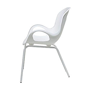 Umbra Oh Chair, Comfortable Seating Indoors and Outdoors, Weather-Resistant, White
