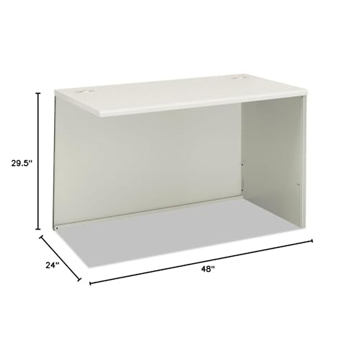 HON 38000 Series Return Shell, Right, 31.75W X 53.19D X 3.75H,Silver MESH/Light Gray