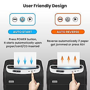 Paper Shredder for Home Office with US Patented Blade,VidaTeco 18-Sheet 60 Mins Running Micro Cut Paper Shredder for Home Use Heavy Duty,Shred CD/Card with 7.9-Gal Extra Large Bin,AUTO Jam Proof(ETL)