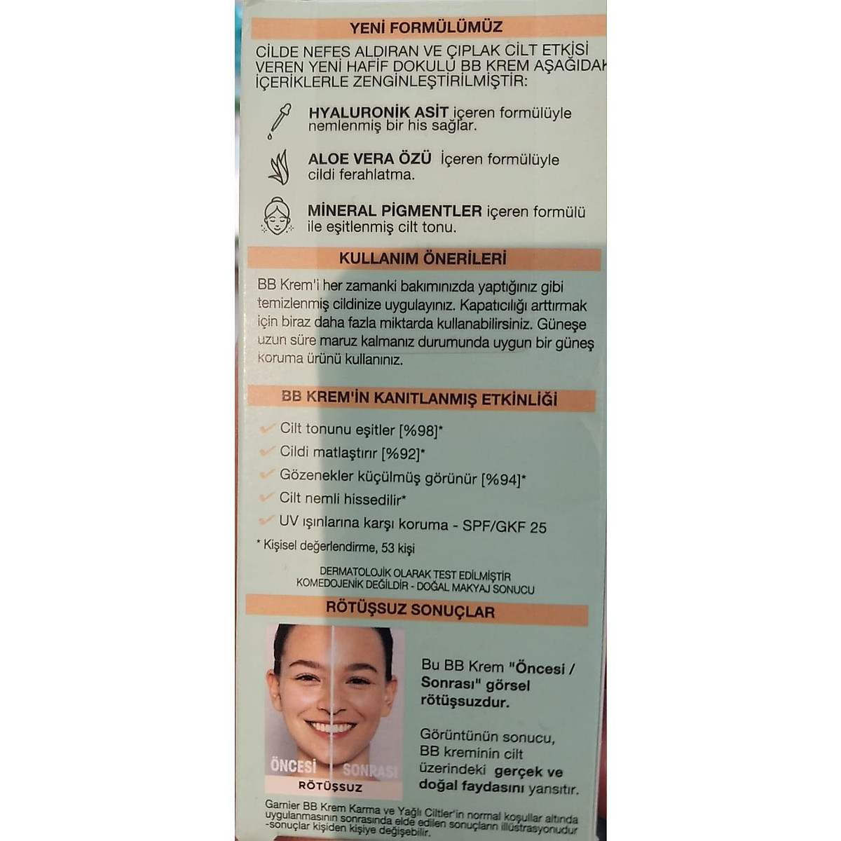 Garnier Skin Naturals Classic Hyaluronic Aloe All-in-1 BB Medium Cream, 50ml