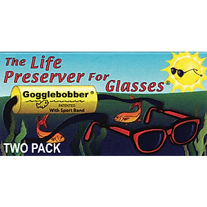 Gogglebobber Floating Sunglass Retainer 2-pack - Durable Elastic Eyewear Retainer Ideal for Fishing, Swimming & Boating - Never Lose Your Glasses in the Water Again with our Floating Eyeglass Strap