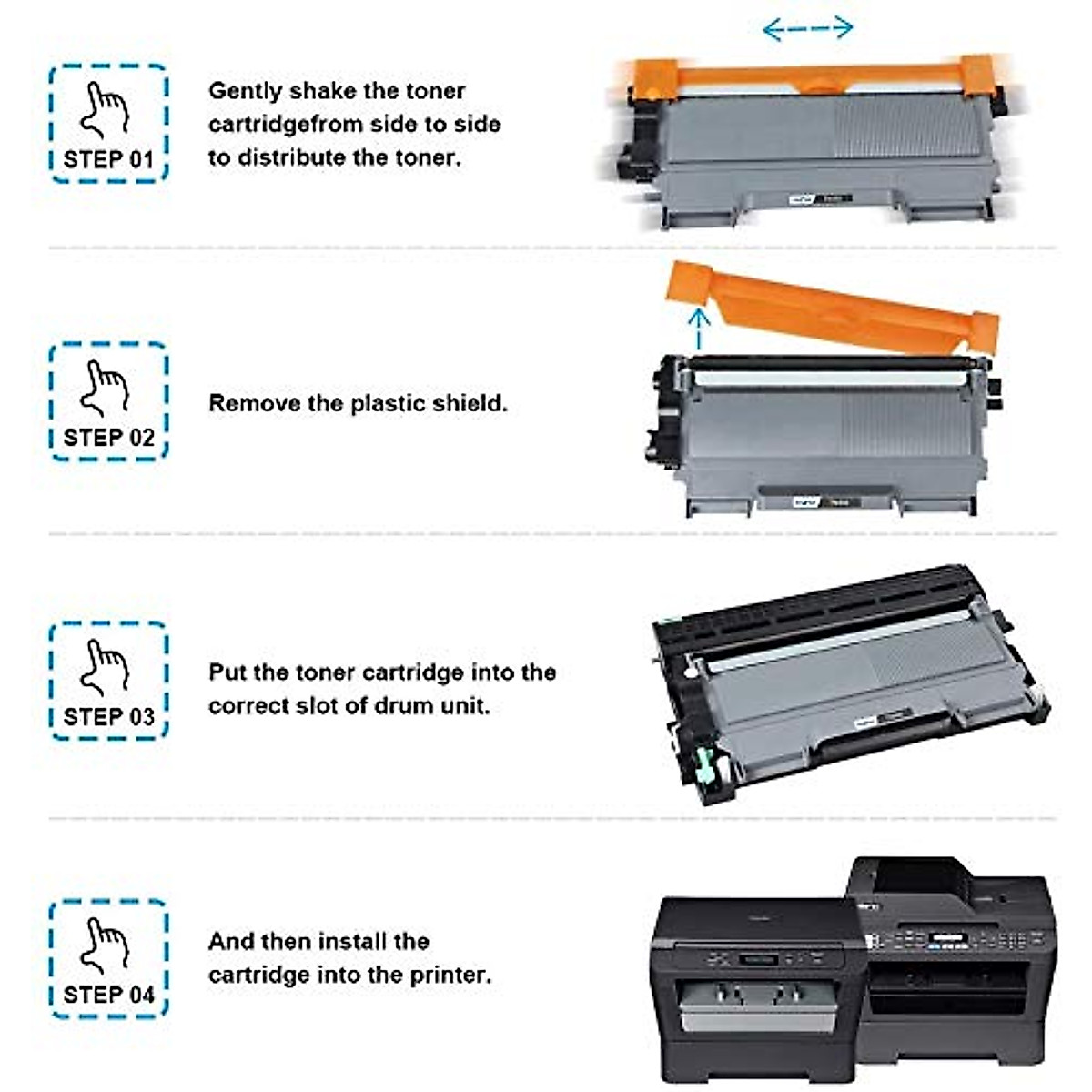 Ink E-Sale Compatible High Yield Brother TN420 TN450 Toner Cartridge Black for Brother HL-2240 HL-2240D HL-2270DW HL-2280DW MFC-7360N MFC-7860DW HL-2220 MFC-7240 IntelliFax 2840 2940 Printer (4-Pack)