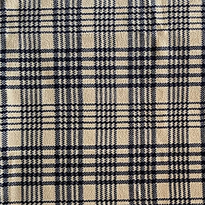 Tartan Plaid Tan Anti-Pill No-Sew Throw Fleece Fabric Kit (50x60)