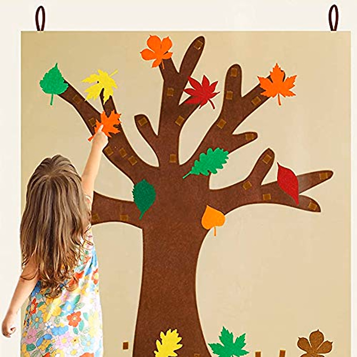 GEZICHTA Classroom Tree, Felt Fall Tree Board, Bulletin Board for Kids Classroom Multifunction Home Thanksgiving Activity