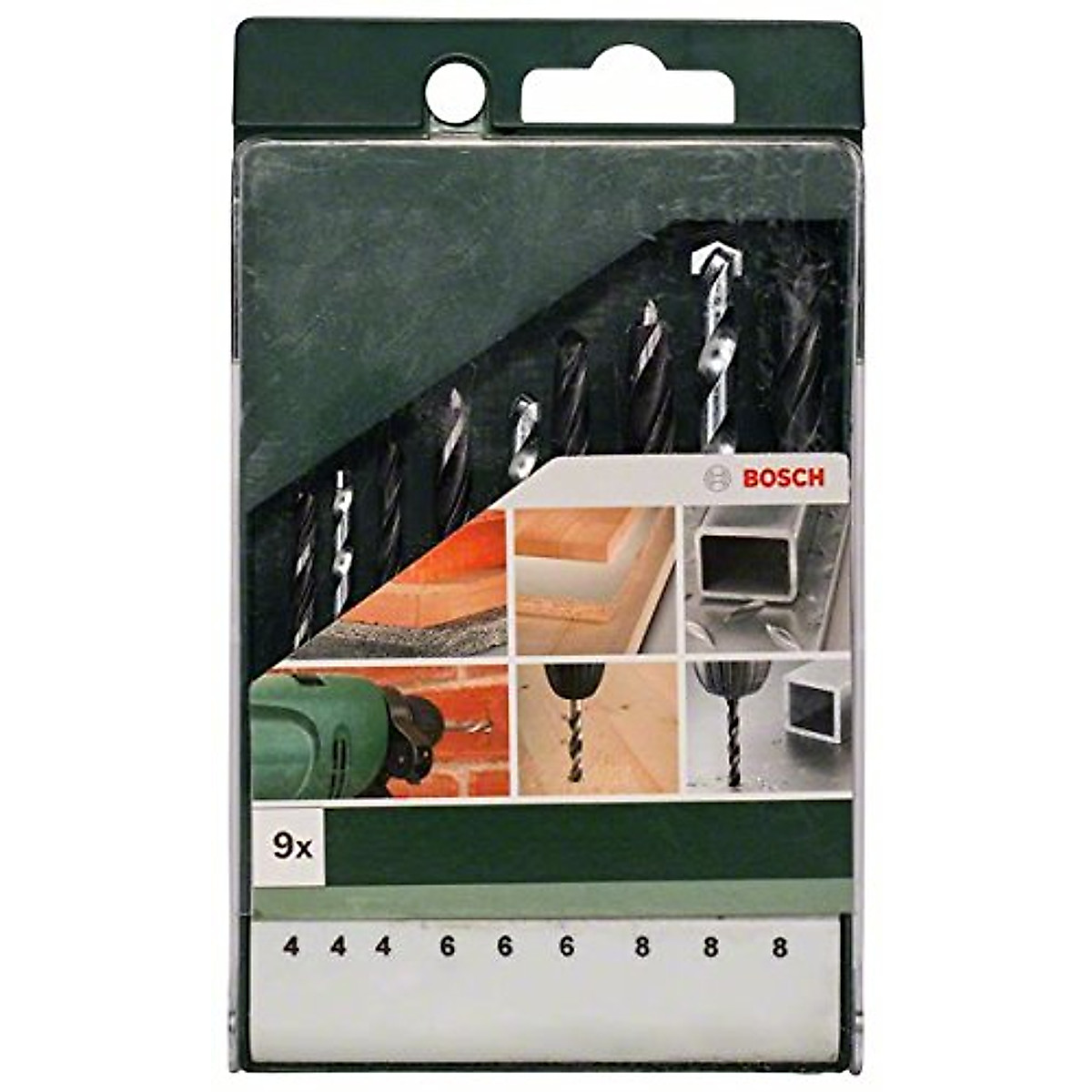 Bosch 2609255483 HSS-R Metal/Wood/Stone Drill Bit Set (9 Pieces)