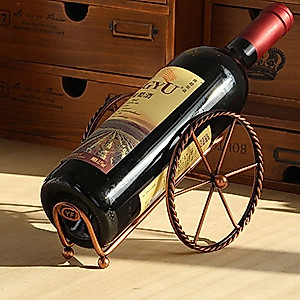 CdyBox Retro Artillery Shape Red Wine Bottle Holder Metal Furnishing Craft