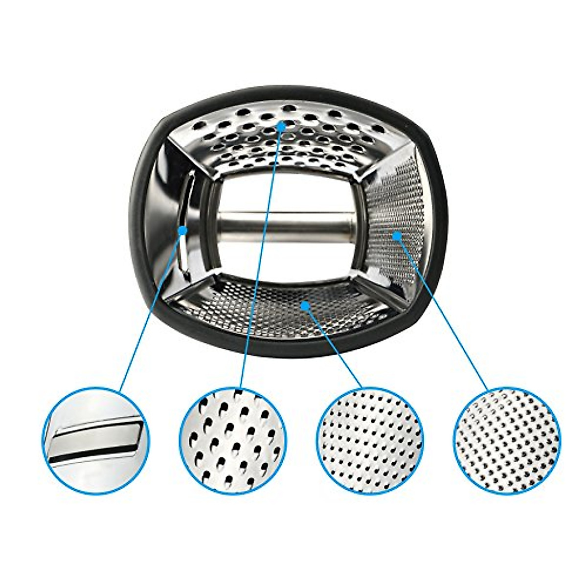 Spring Chef Box Grater, Stainless Steel with 4 Sides, Best for Parmesan Cheese, Vegetables, Ginger, Large Size