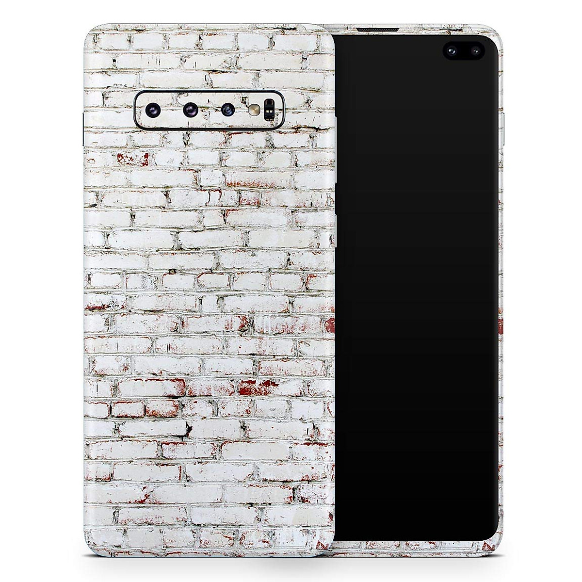 DesignSkinz Grungy Red & White Brick Wall Protective Vinyl Decal Wrap Skin Cover Compatible with The Samsung Galaxy S20 (Screen Trim & Back Glass Skin)