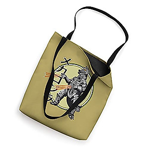 Godzilla Mechagodzilla Illustrated Olive Tote Bag