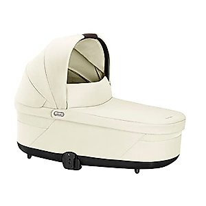 Cybex Balios Cot S Lux Baby Bassinet - Integrated Easy-Carry Handle, Sun Canopy & Spacious, Cozy Interior, Compatible with Cybex Balios S Lux Stroller, Seashell Beige