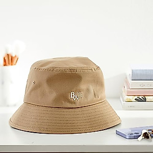 Beautifully Warm Satin-Lined Cotton Bucket Hat: Stylish Sun Protection Satin Lined Bucket Hat for Women Outdoor Adventures - Beach Fishing Cap in Brown