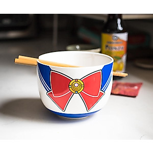 Sailor Moon Japanese Dinnerware Set | 16-Ounce Ramen Bowl, Chopsticks