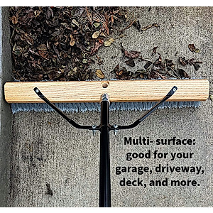 American Select Tubing Pbma24004-2 Heavy Duty 24" Multi-Surface Push Broom with Silver/Black Handle (2 Pack)