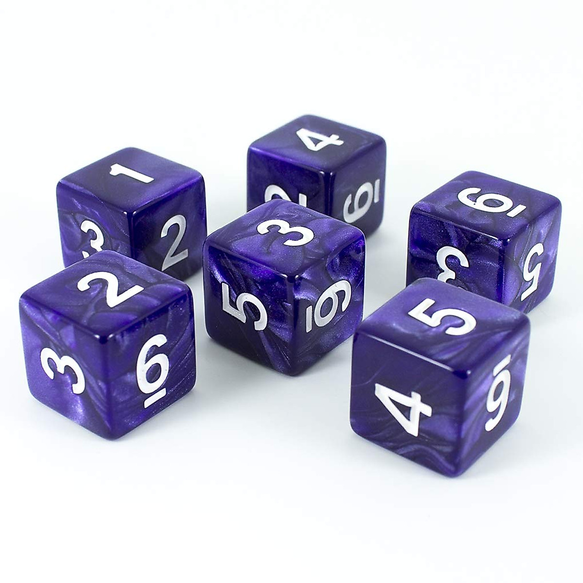 Paladin Roleplaying Purple D6 Dice Set - Pearl Effect - Set of 6