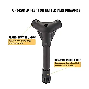 Veehoo Cooling Elevated Dog Bed, Portable Raised Pet Cot with Washable & Breathable Mesh, No-Slip Rubber Feet for Indoor & Outdoor Use, Large, Black