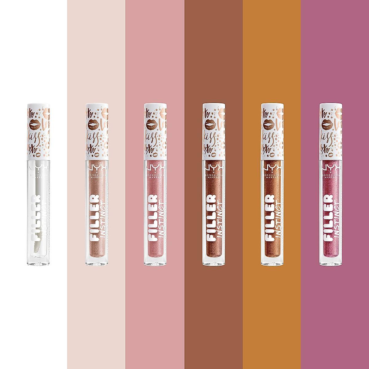 NYX PROFESSIONAL MAKEUP Filler Instinct Plumping Lip Polish, Lip Plumper Gloss - Let's Glaze (Clear)