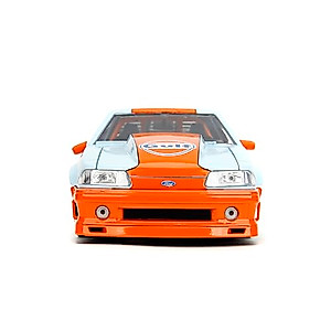 Bigtime Muscle 1:24 1989 Ford Mustang Gulf Die-Cast Car, Toys for Kids and Adults(Blue)