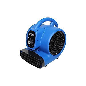 K Tool International 77703; 800 CFM Commercial Grade Floor Blower, Ideal for Floor and Carpet Drying, 1/4 HP Motor with 3 Speed Settings and Adjustable Tilt for Better Drying Angles, Stackable, Blue