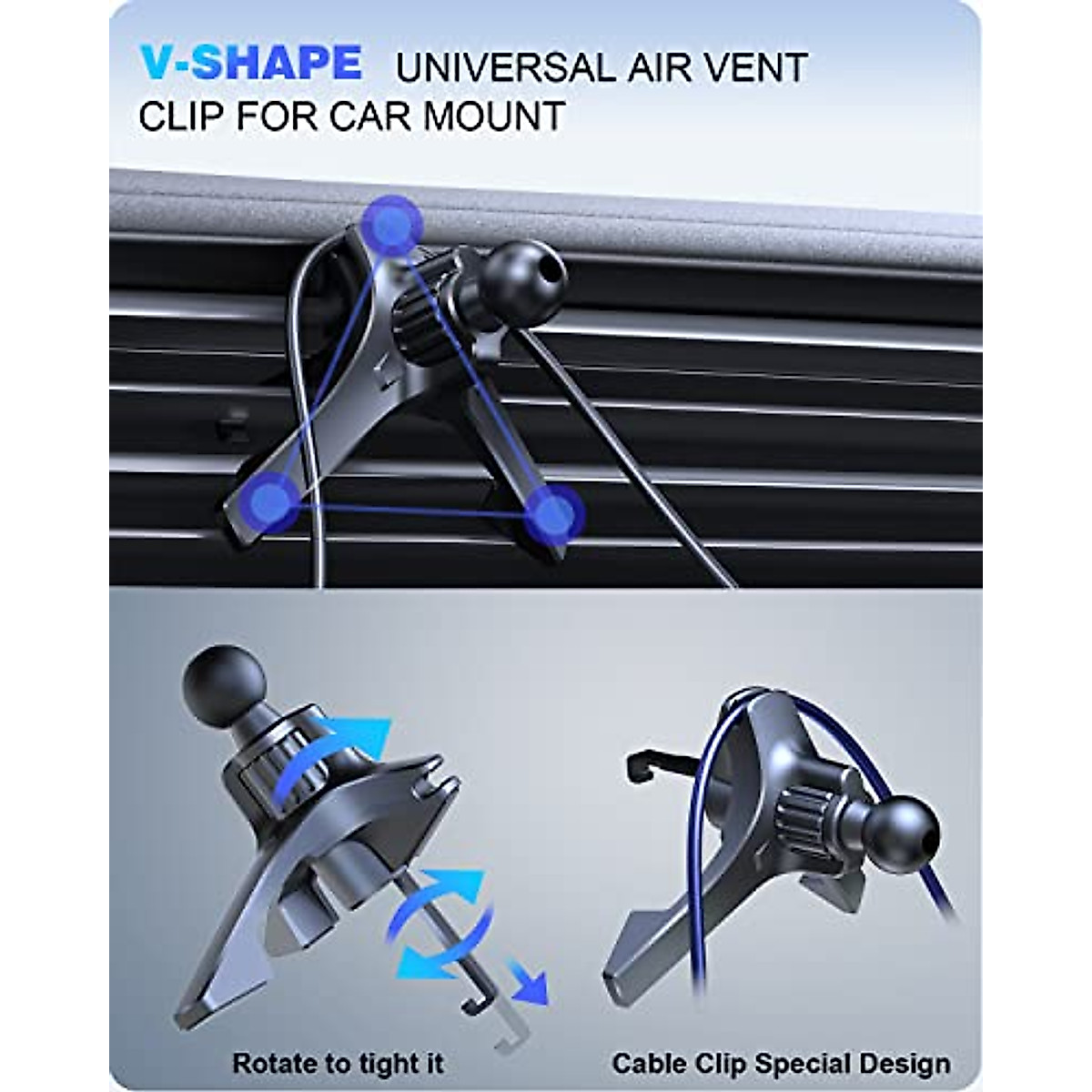 OQTIQ for MagSafe Vent Phone Mount[Round Vent Solution] Magnetic Phone Holder for All Car Benz Mini Accessories Cell Phone Holder Mount for iPhone 14 13 12 Pro Max Mini Plus MagSafe Case