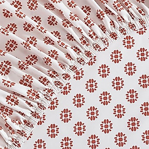 Indigo Ink - Full Size Sheet Set, 4-Piece Boho Medallion Patterned Bedding, Soft & Wrinkle Resistant (Panther Collection, Spice)