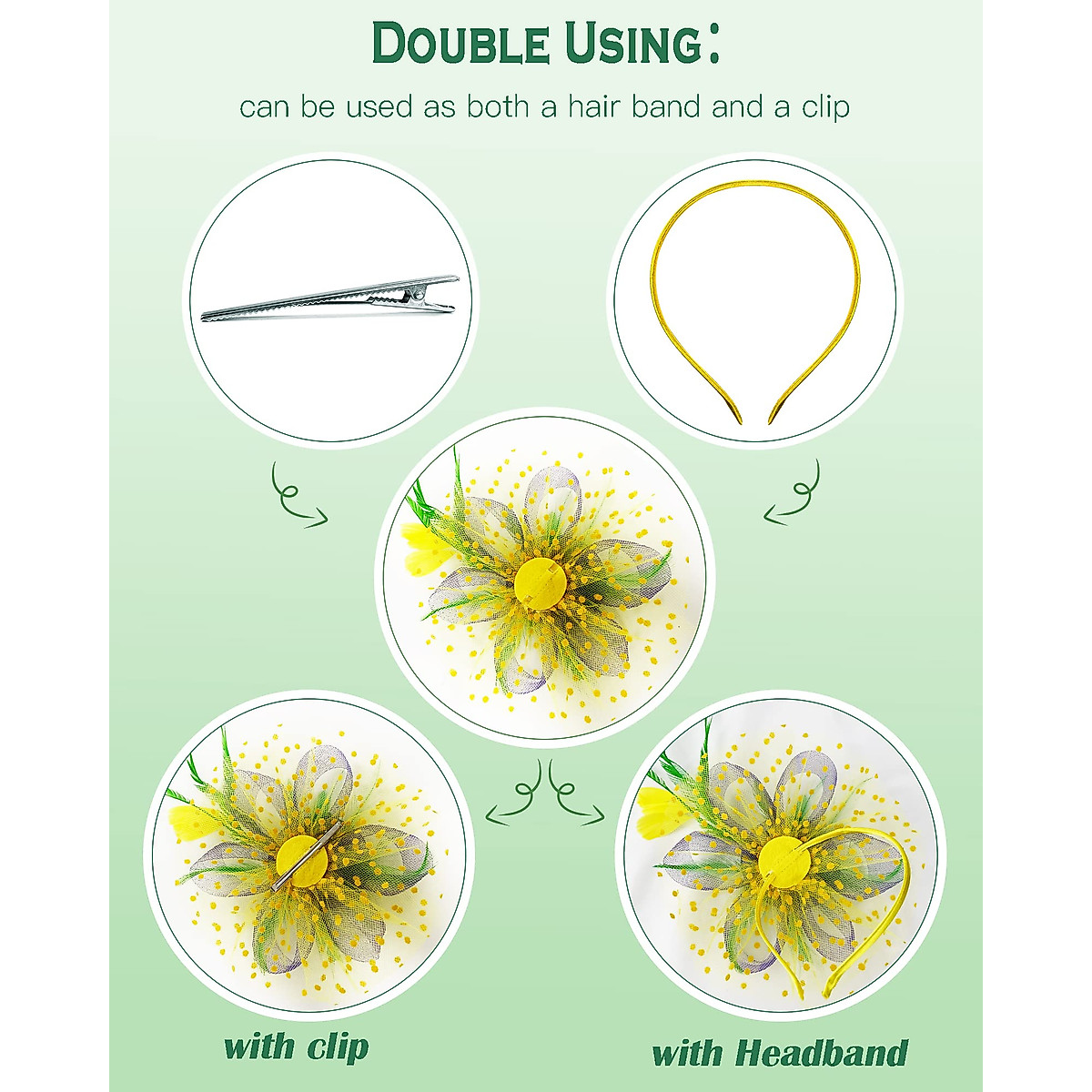 Bniksok Mardi Gras Fascinators Hat for Women Tea Party Halloween Headband Flower Bridal Shower Weddings Themed Events