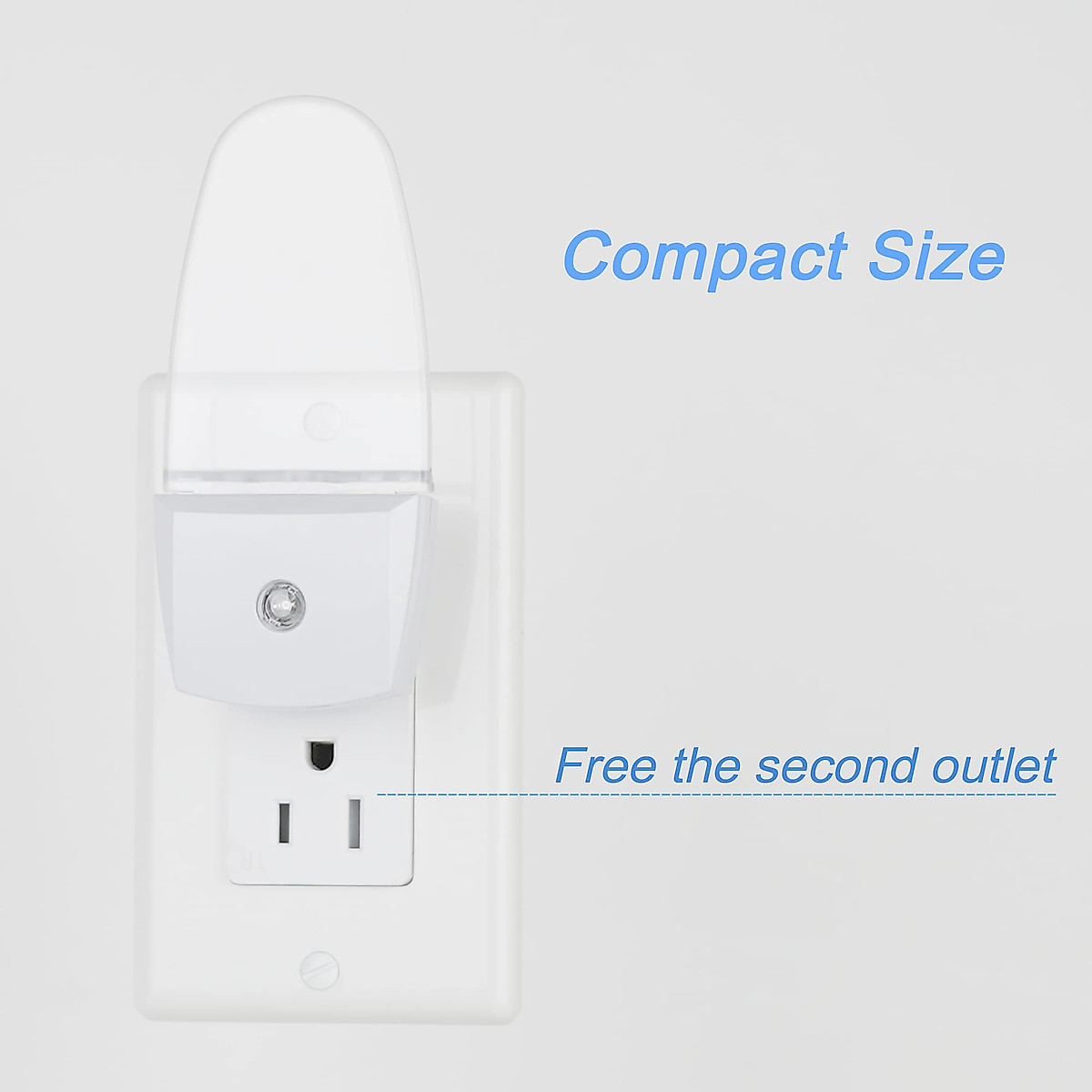 REMINDA 4 Pack Auto Nightlight Lamp with Dusk to Dawn Sensor for Bedroom, Plug in, Red