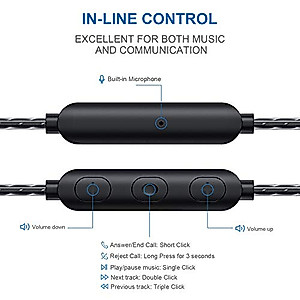 JKSWT-jukstg Earphones Noise Isolating in-Ear Headphones with Pure Sound and Powerful Bass with High Sensitivity Microphone and Volume Control