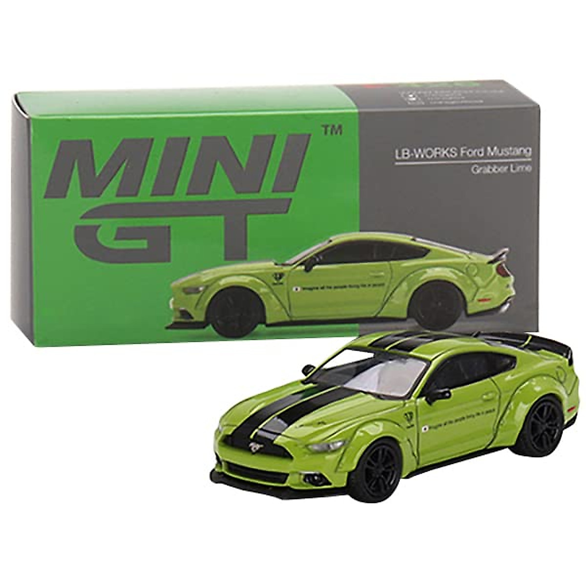LB-Works Grabber Lime Green Imagine All The People Living Life in Peace Ltd Ed to 3000 pcs 1/64 Diecast Model Car by True Scale Miniatures MGT00426