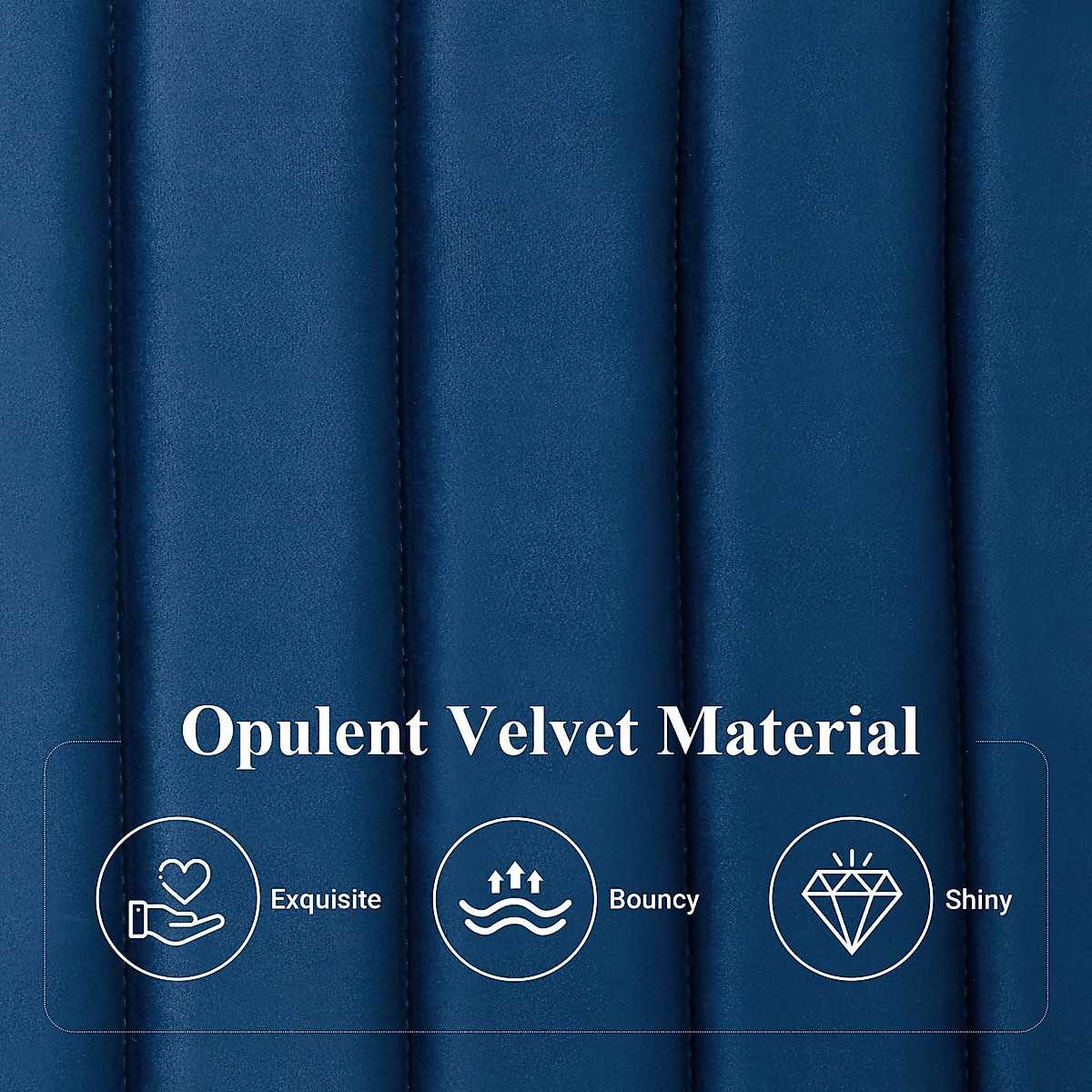 Allewie Queen Bed Frame, Velvet Upholstered Platform Bed with Adjustable Vertical Channel Tufted Headboard, Mattress Foundation with Strong Wooden Slats, Box Spring Optional, Easy Assembly, Blue