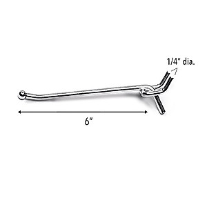 Presa Heavy Duty Metal Peg Board Shelving Hooks, 6-Inch, 50-Pack