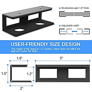 GOME Under Desk Laptop Mount Metal Bracket with Felt Board to Protect Your Laptop, Under Desk Laptop Tray Holder Desk Shelf with Screws to Enhanced Stability
