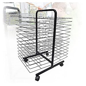 NEOCHY Drying Racks,Art Drying Rack,Drying Easel,Removable Educational Product Drying Rack with Pulleys,Magazine Air-Dry 26-Layer