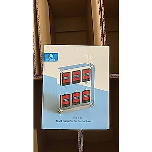 Hagibis Game Card Case for Nintendo Switch, 6 Cartridge Slots Holder Protective Shockproof Display Cabinet, Transparent Acrylic Game Storage Box for Switch NS NX (6 Slots)