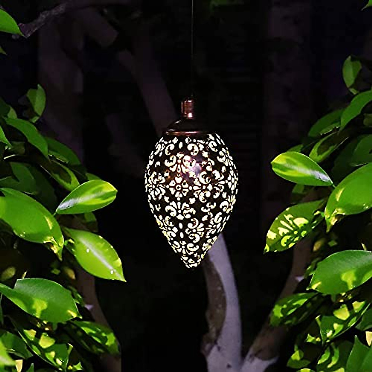 Solar Lantern, Retro Landscape Light, Waterproof Environmentally Friendly LED Home Lighting Iron Garden for Outdoor Decor Yard