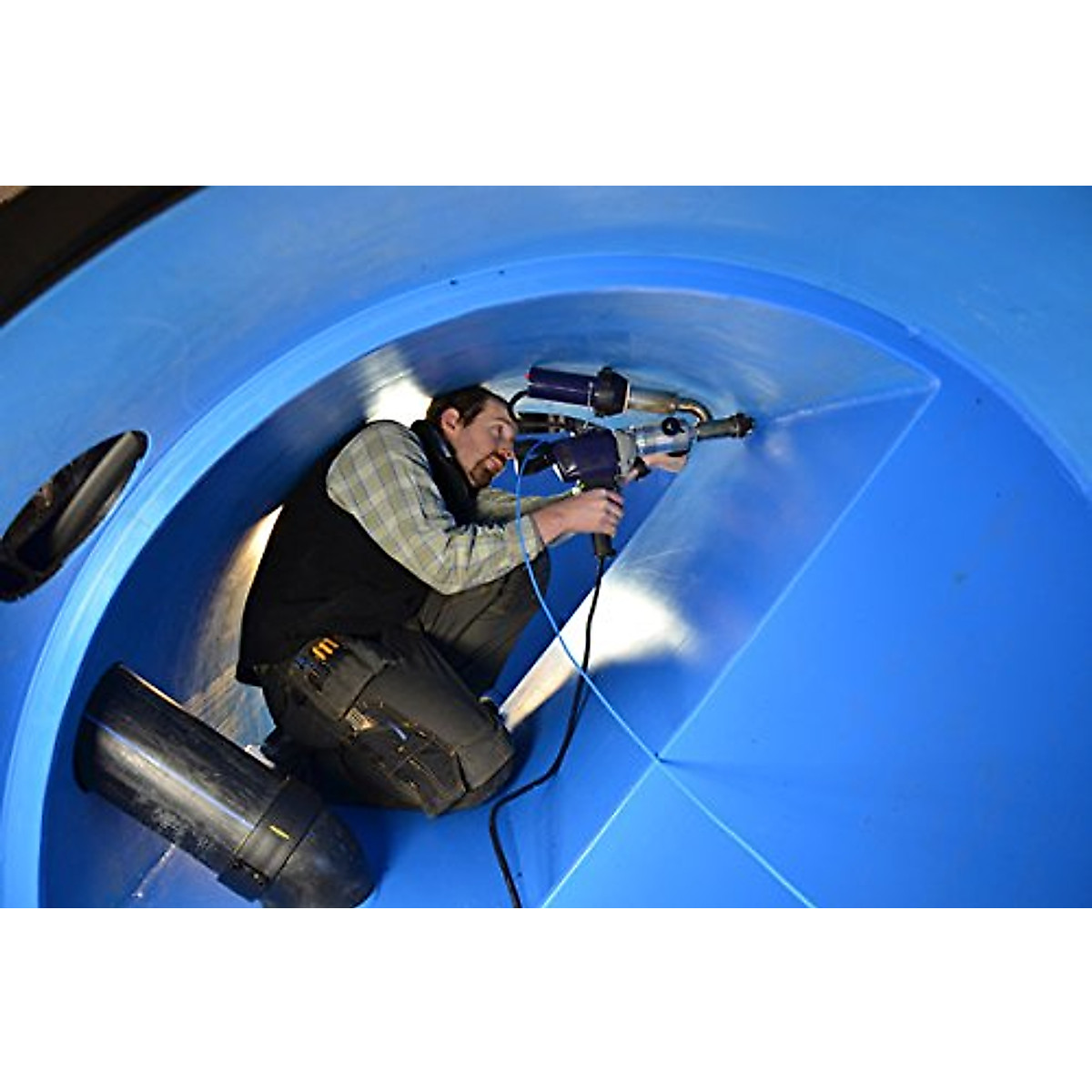 WELDY 3400W Handheld Plastic Extrusion Welding Machine kit Hot Air Plastic Welder Gun Vinyl Weld Extruder Welder Machine (WELDY booster EX3)