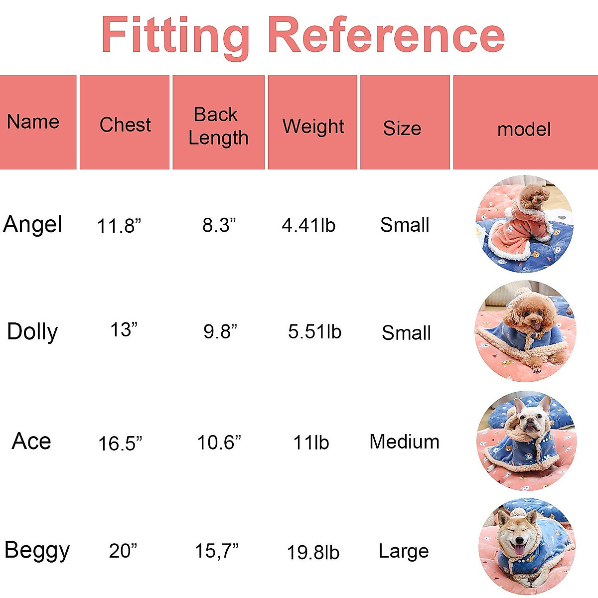 Fulvara Dog Clothes Fleece Winter Coat Warm Soft Dog Vest for Cold Weather,Flannel Blanket Throw Multi-use Pet Apparel for Small Medium Dogs & Cats (M Pink)