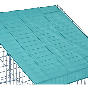 71" x 30" Galvanized Steel Foldable Outdoor Chicken Coop Run Metal Pet Hutch Enclosure Small Animal Playpen Waterproof Cover for Rabbits Chickens