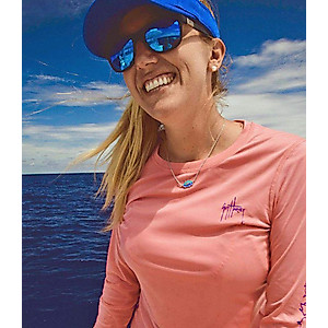 Guy Harvey Jewelry Dolphinfish, Mahi - Ladie's Necklace with Enamel Crafted in Sterling Silver