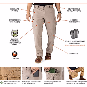 5.11 Tactical Men's Stryke Pants w/Flex-Tac Mechanical Stretch, Style 74369, Tundra, 34x30